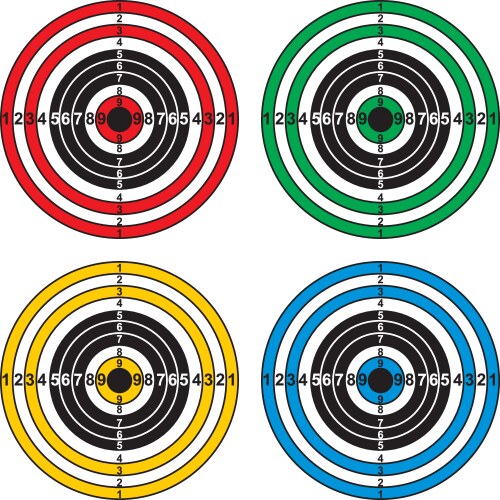 Archery target Royalty Free Vector Image - VectorStock