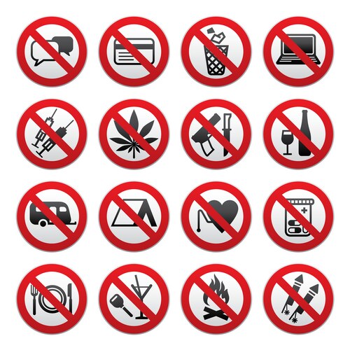 Prohibited Vector Images (over 100,000)