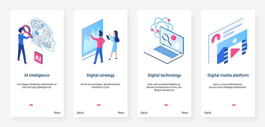 Digital technologies isometric Royalty Free Vector Image