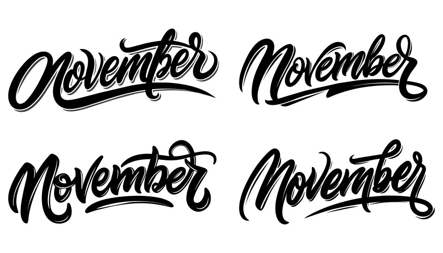 November Calligraphy Vector Images (over 6,900)