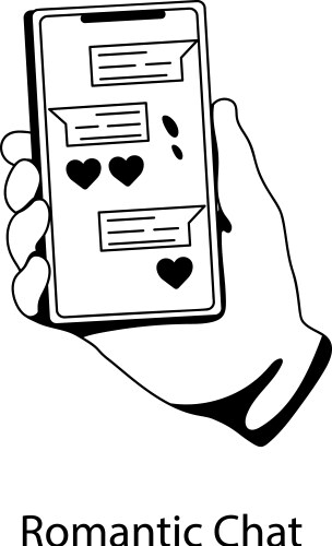 Mobile chat Royalty Free Vector Image - VectorStock