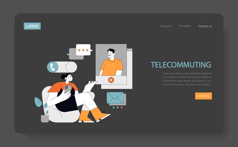 Telecommuting Vector Images (over 3,500)