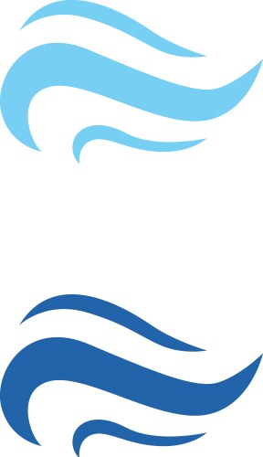 Ocean wave sign symbol logo Royalty Free Vector Image