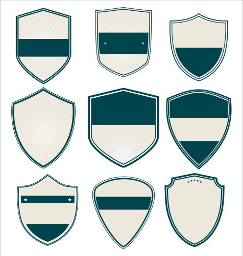Shield icons Royalty Free Vector Image - VectorStock