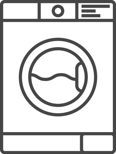 Washing machine outline icon Royalty Free Vector Image