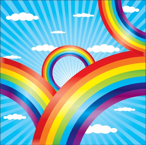 Retro Rainbow Gradient Background Royalty Free Vector Image
