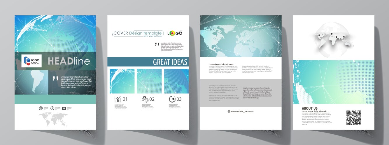 Company introduction brochure template Royalty Free Vector