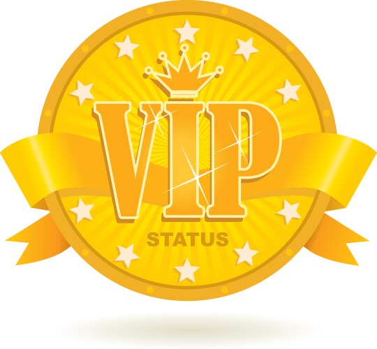 Welcome gold badge icon Royalty Free Vector Image