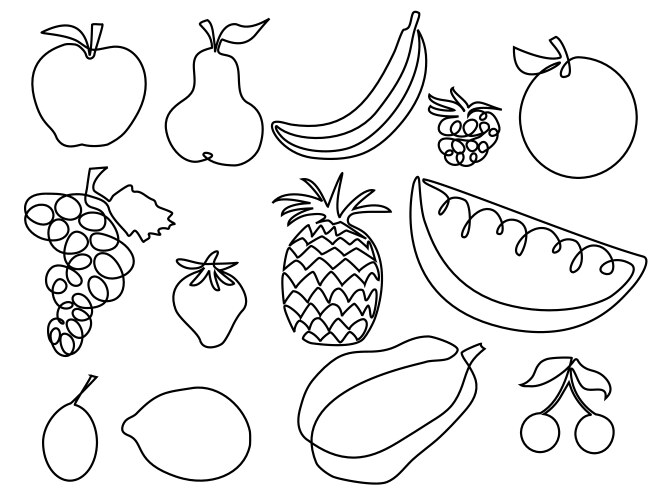 Fruits Outline Vector Images (over 110,000)