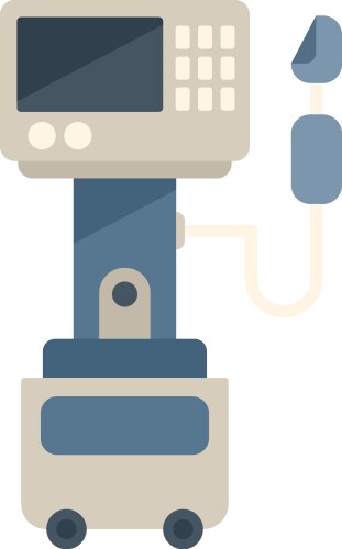 Respiratory machine icon outline medical Vector Image