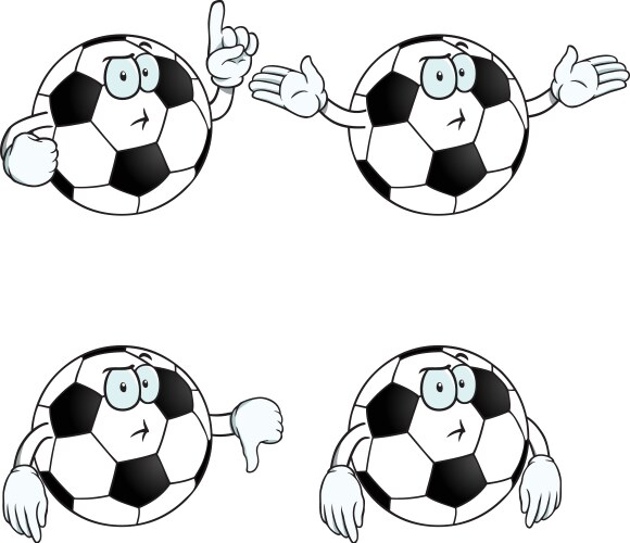 Soccer ball icons symbol or emblem Royalty Free Vector Image