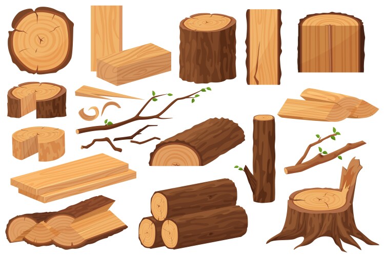 Wood log Royalty Free Vector Image - VectorStock