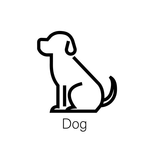 Modern smart dog logo Royalty Free Vector Image