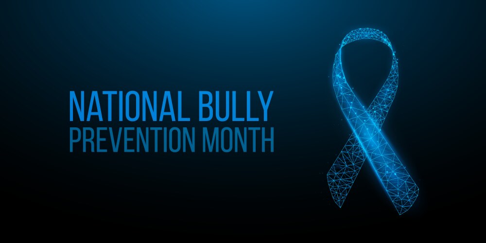 National bully prevention month concept banner Vector Image