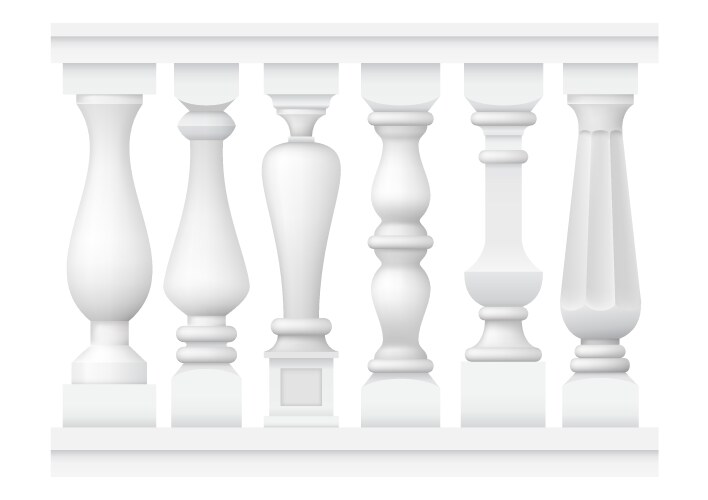 Collection of different balusters Royalty Free Vector Image