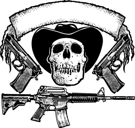 Skull Guns Vector Images (over 7,000)