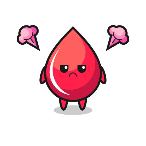 Cute blood drop with question Royalty Free Vector Image