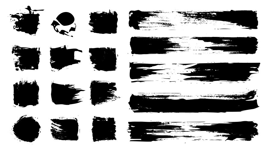 Paint brush graphic collection Royalty Free Vector Image