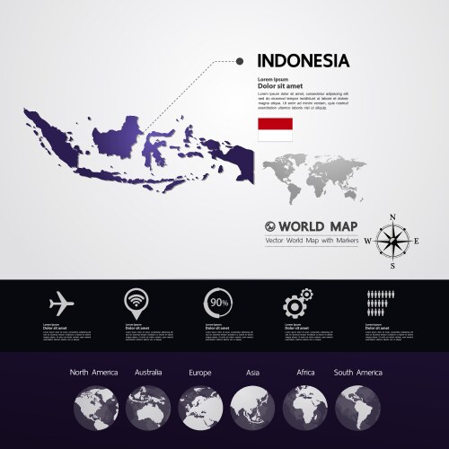 Indonesia Map Black White Vector Images (over 2,500)
