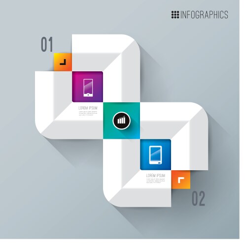 Paper infographic background Royalty Free Vector Image