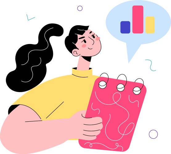 Manager report Royalty Free Vector Image - VectorStock