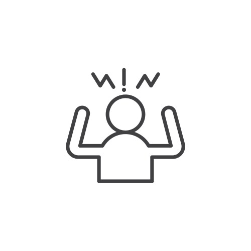 Anxiety icon set black filled and outlined style Vector Image