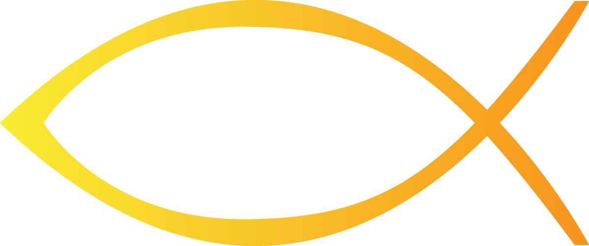 Ichthys fish christian symbol black and white Vector Image