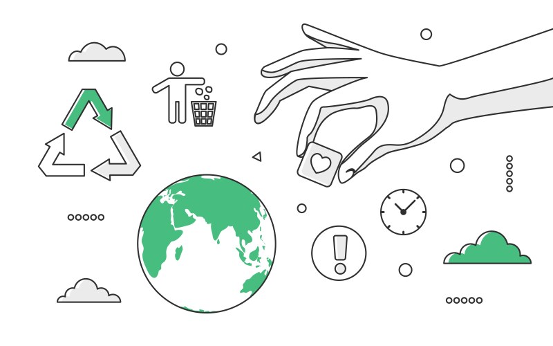 Smart waste management system isolated cartoon Vector Image