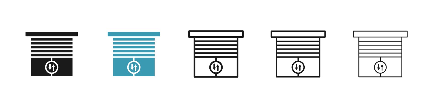 Jalousie icon set window shutter blind symbol Vector Image