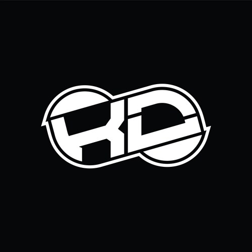 Ko logo monogram hexagon abstract shape images Vector Image