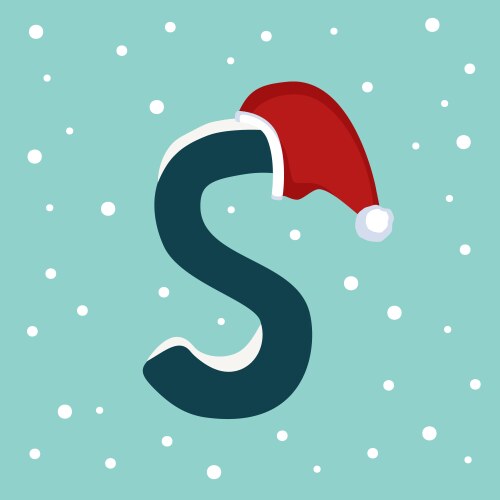 Santa hat alphabet Vector Images & Graphics for Commercial Use ...