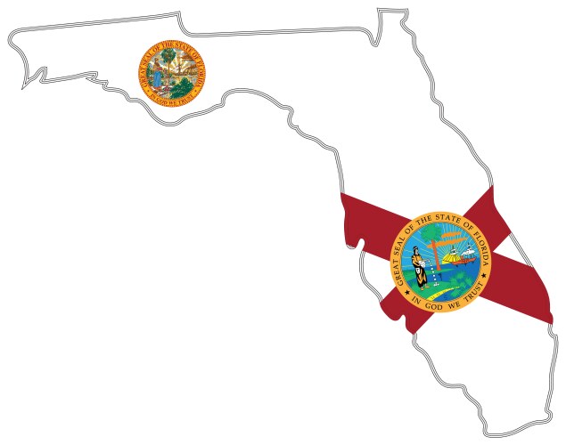 Florida state shape outline Vector Images & Graphics for Commercial Use ...