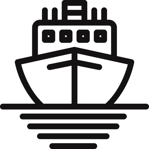 Cruise ship icon - boat sea travel Royalty Free Vector Image