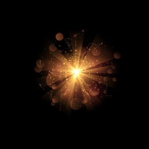 Magic burst glow sparkling effect set Royalty Free Vector