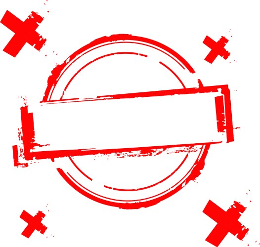 Cancelled rubber stamp on white Royalty Free Vector Image