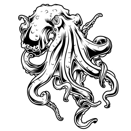 Octopus the pirate Royalty Free Vector Image - VectorStock