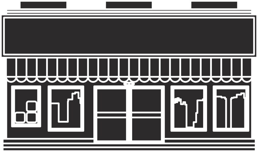 Store retail building Royalty Free Vector Image