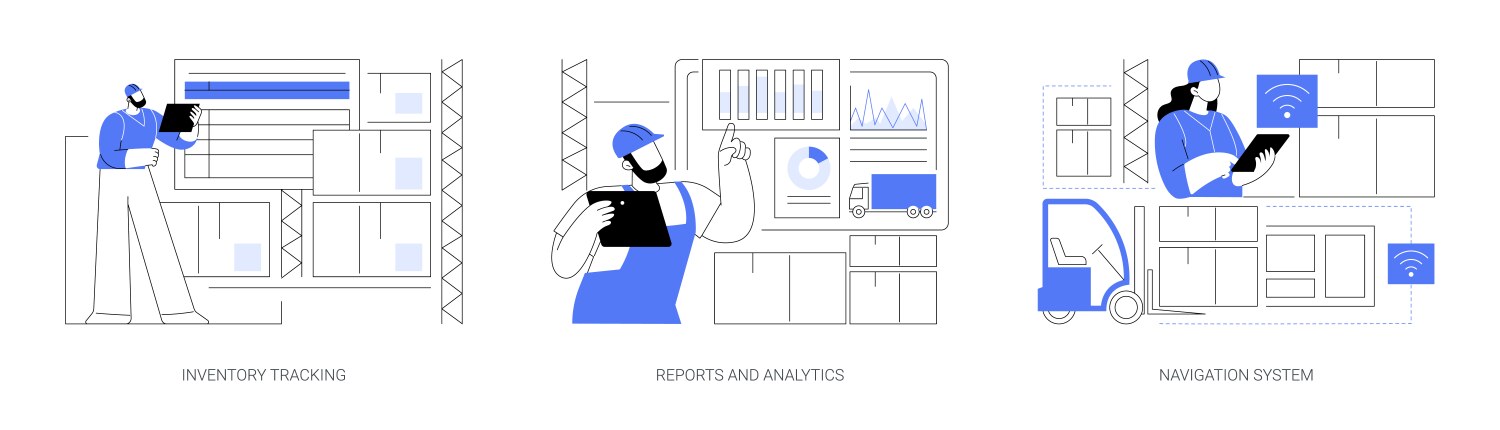 Smart retail isolated cartoon Royalty Free Vector Image