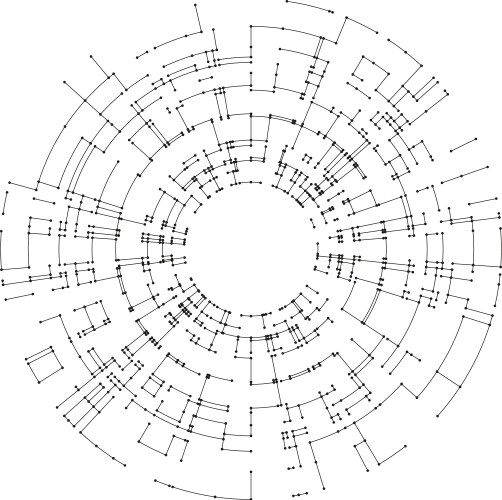 Connecting lines and dots on white background Vector Image
