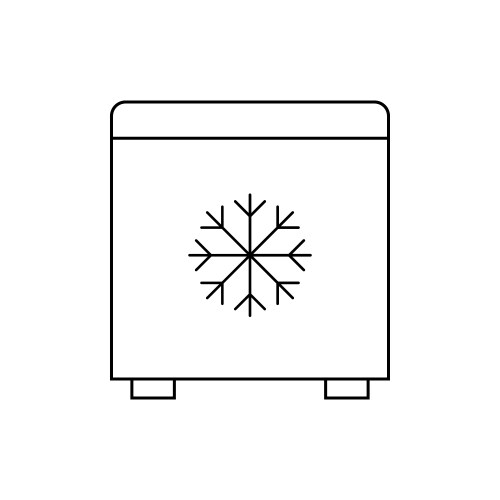 Refrigeration freezer icon Royalty Free Vector Image