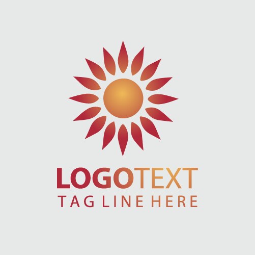 Sun logo Royalty Free Vector Image - VectorStock