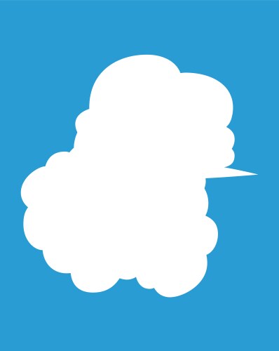 Cute cartoon cloud speech bubble connected Vector Image