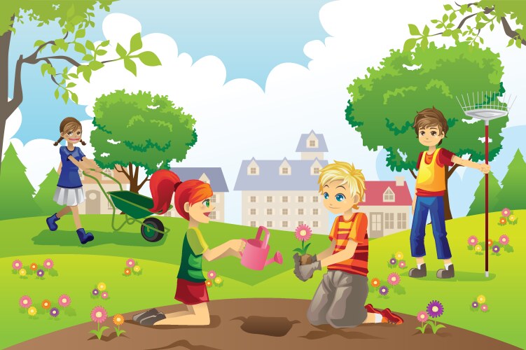 Spring Kids Vector Images (over 56,000)