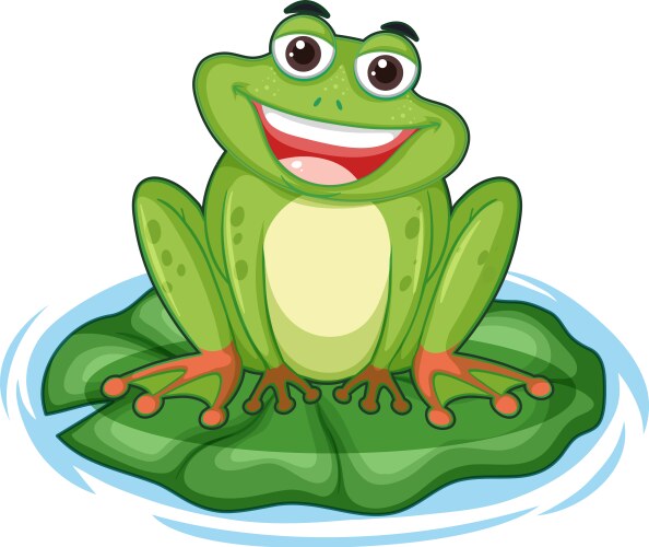 Blue frog Royalty Free Vector Image - VectorStock