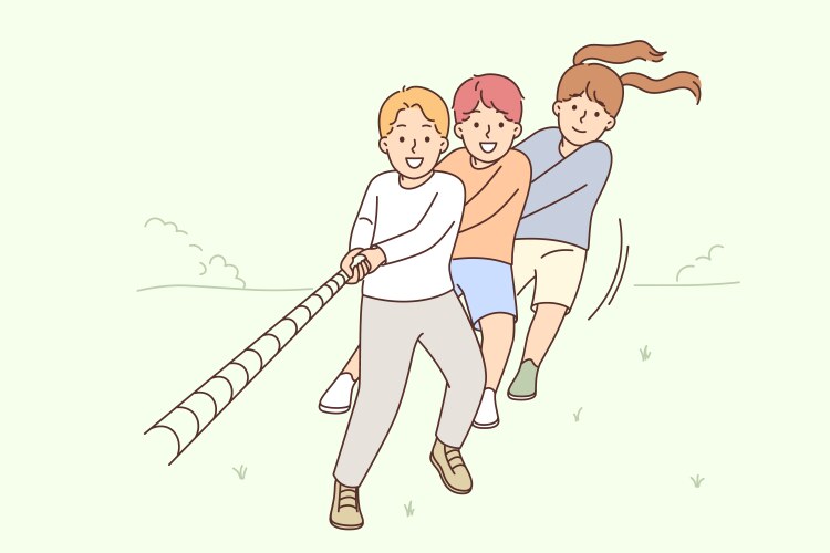 Child Pulling Rope Vector Images (over 180)