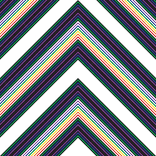 Rainbow chevron diagonal stripes seamless pattern Vector Image