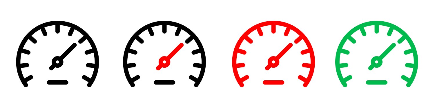 Speedometer icon depicting vehicle speed Vector Image