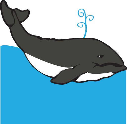 Whale spout Royalty Free Vector Image - VectorStock