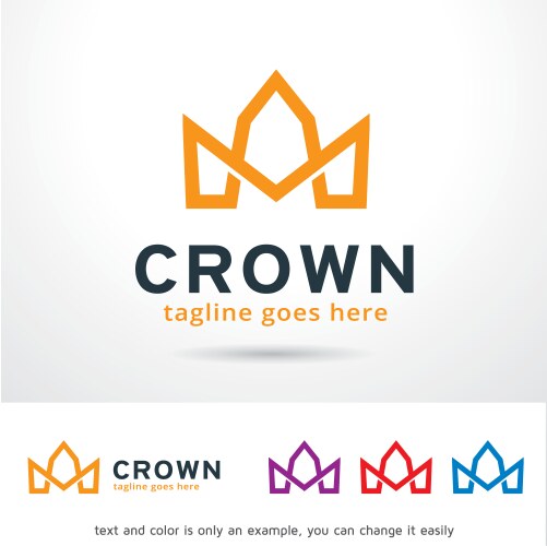 Template of victory crown logo Royalty Free Vector Image
