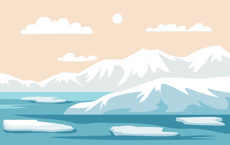 Arctic landscape Royalty Free Vector Image - VectorStock